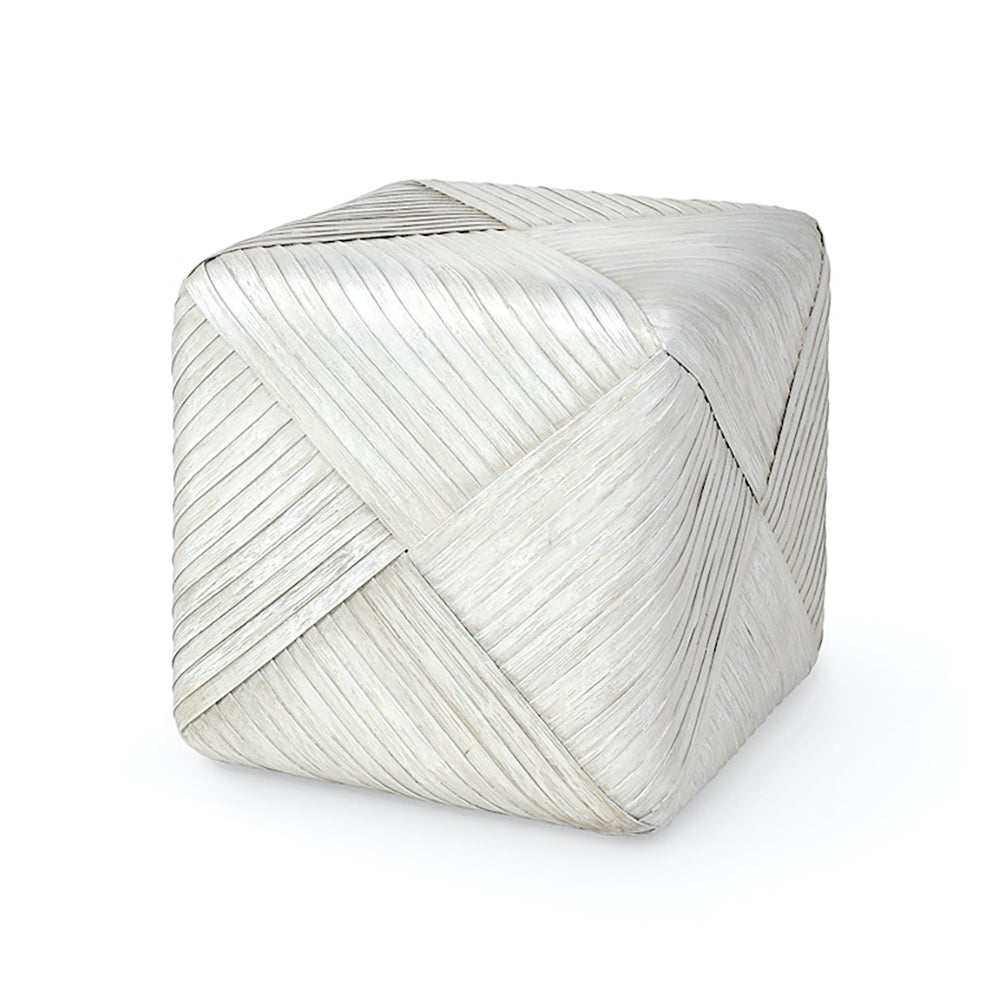 Palecek Portrero Rattan Hassock - Decor House Furniture