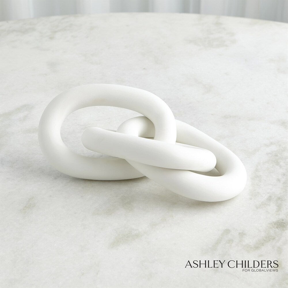 Global Views 3 Rings Connected – Matte White - Decor House Furniture